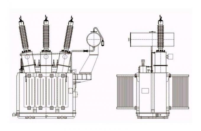 Transformator mocy zanurzony w oleju z podwójnym uzwojeniem miedzianym ...